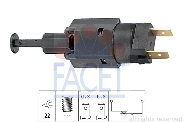 7.1050 FACET ΒΑΛΒΙΔΑ ΣΤΟΠ OPEL DAEWOO PORSCHE OPEL ASTRA F, G, ZAFIRA 2 ...