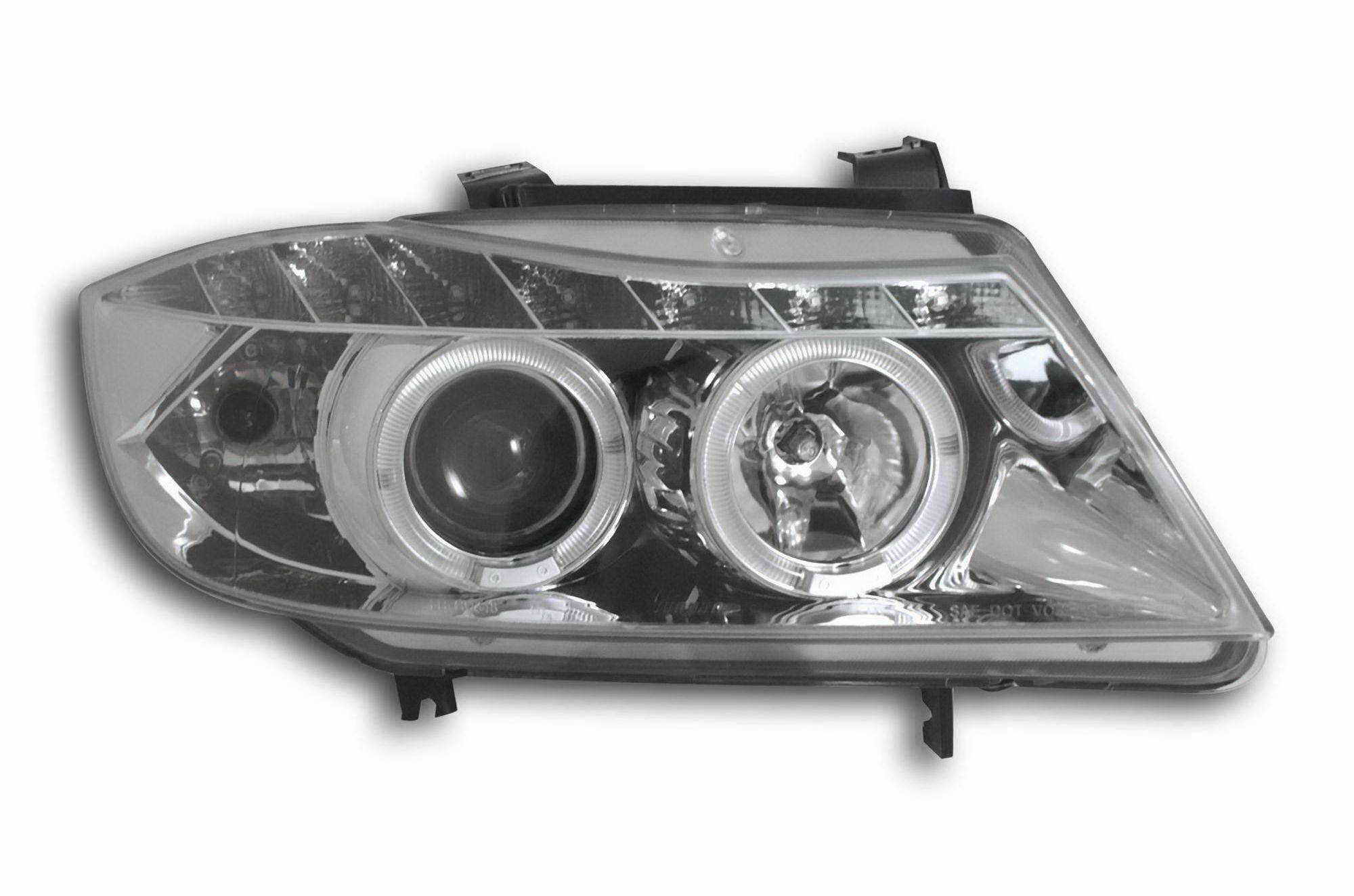 BMW E90 / 91 Angel Eyes σε Daylight look Chrome