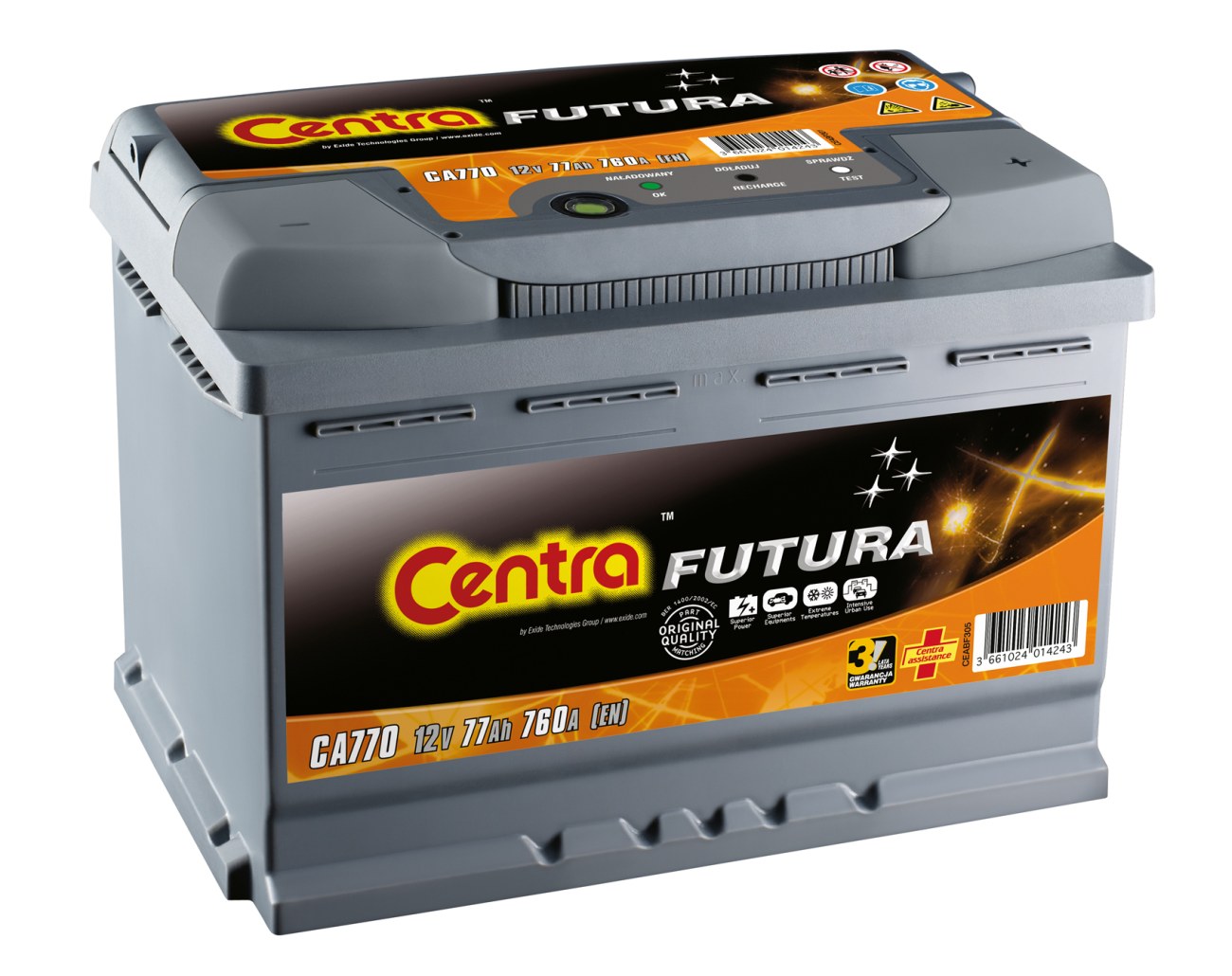 EXIDE CV CENTRA FUTURA BATTERY