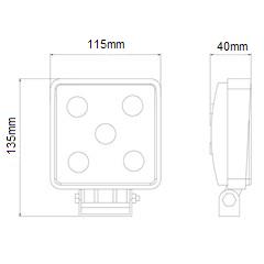 L2204 Specification: 15W / 900Lm / L115 * W40 * H135 / 9-32V / spot ...