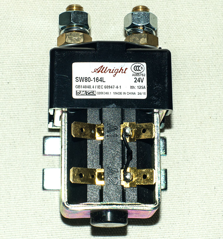 ALBRIGHT Model: SW80-164L 24V DC 125A Contactor Type: Single Pole ...