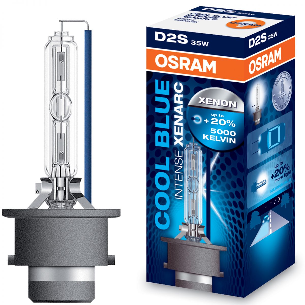 66240 CBI Cool Blue Intense ΛΑΜΠΑ XENON D2S 85V 35W 6000K OSRAM Xenarc ...
