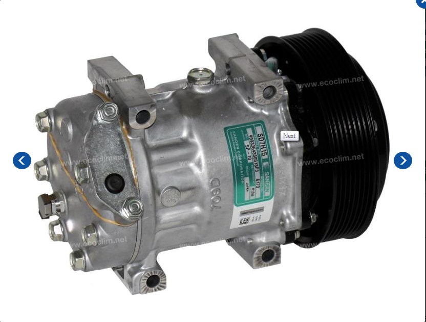 ΚΟΜΠΡΕΣΕΡ CATERPILLAR, SANDEN, SD7H15, 6105, 24V, 8PV, 152MM, DIRECT ...